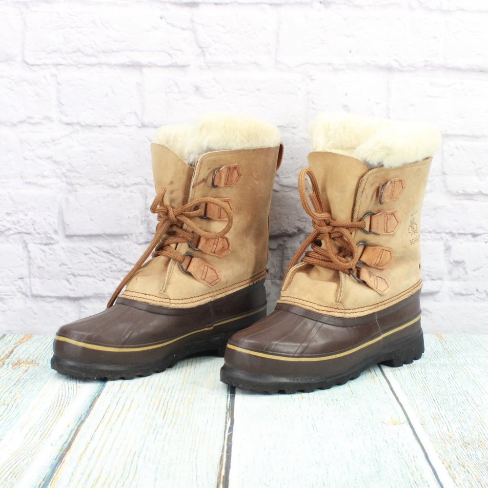 *Sorel Alpine Brown Leather Rubber Removable Liner Wi… - Gem